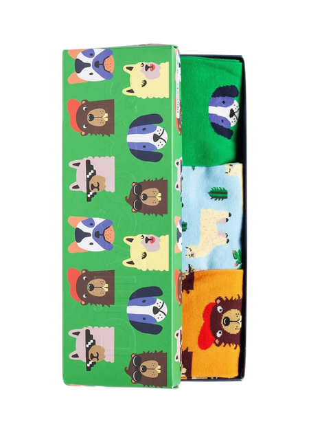 Pack 3 paires de chaussettes en coton bio | multicolore "paws & friends ...